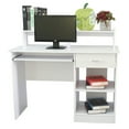 Zimtown Home Office Computer Desk with Drawer and Shelf, White ...