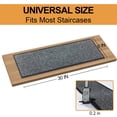 Stair Treads Dark Gray 30" X 8" (Oblong) 15 Count for Indoor Wooden ...