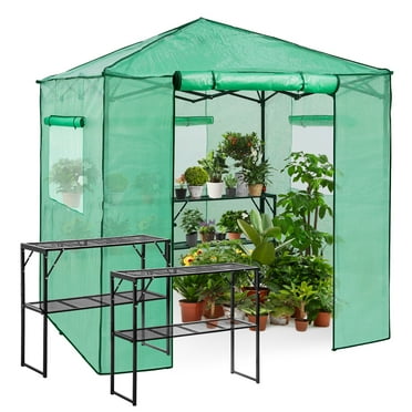 EAGLE PEAK 8x6ft Portable Walk-in Greenhouse Instant Pop-up Indoor ...