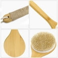 EEEkit 15.7'' Natural Soft Bristle Bath Brush, Long Wooden Handle ...