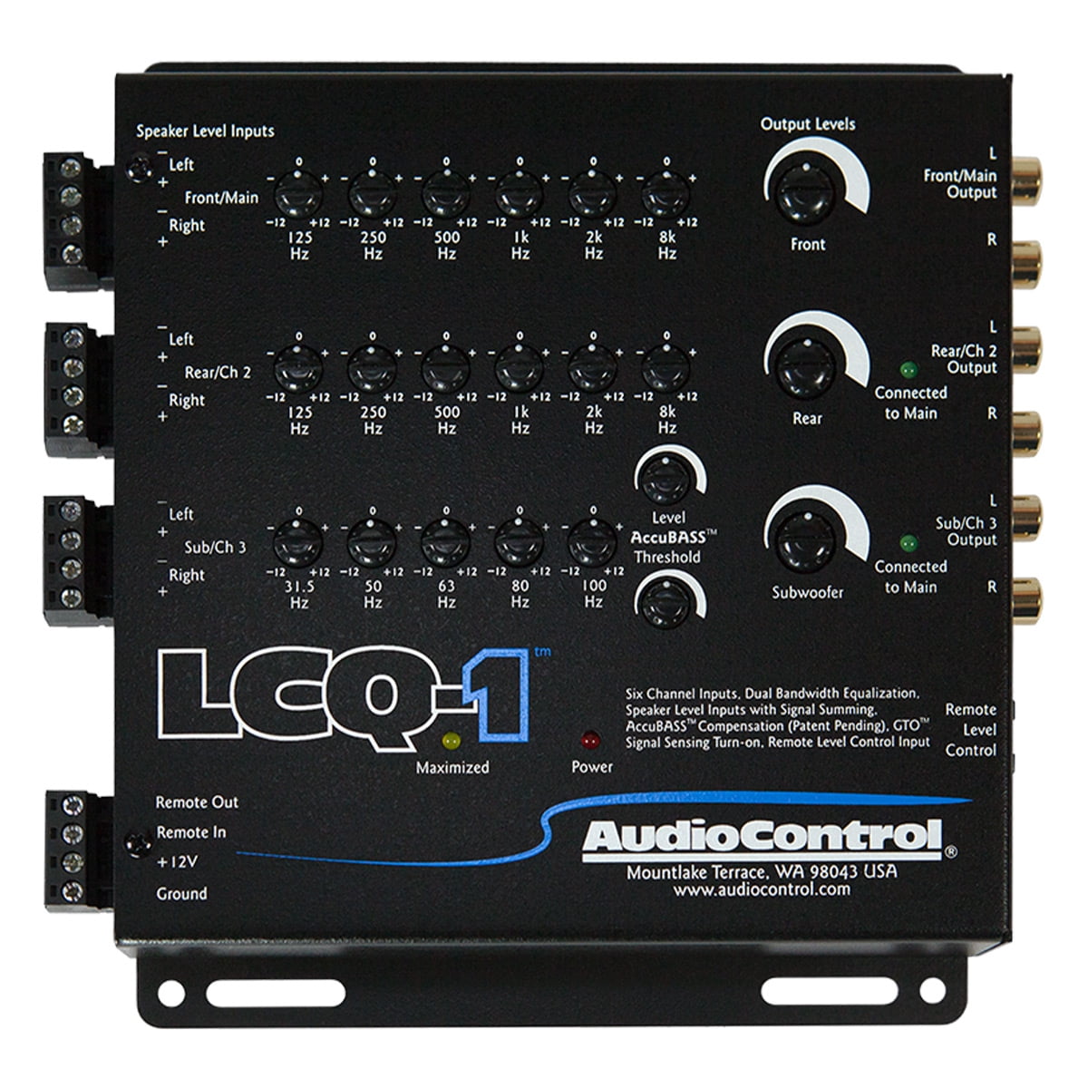 AudioControl LCQ-1 6-Channel Line Out Converter with EQ and Accubass ...