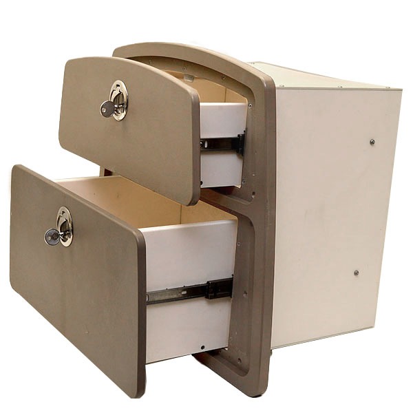 Tracker Boat Storage Tackle Box | Locking 15 x 16 Inch Starboard Gray ...