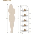 Bookcase Bookshelf, Tempered Glass Arched Bookshelf for More Storage ...