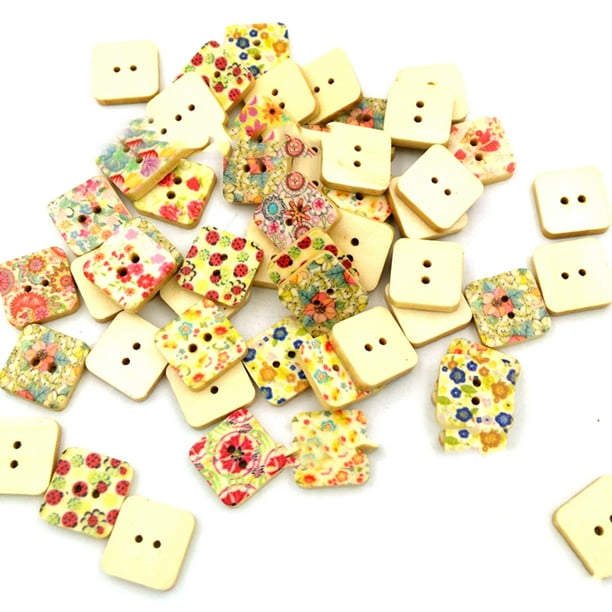 Enqiretly 50pcs Mixed 2 Holes Sewing Bakelite Buttons with Cherry ...