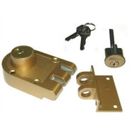 Jimmy-Resistant Deadlock, Diecast, Brass Color, Angle Strike, Double ...