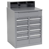 Global Industrial 237405 34.5 x 30 x 51.5 in. Shop Desk with 9 Drawers ...