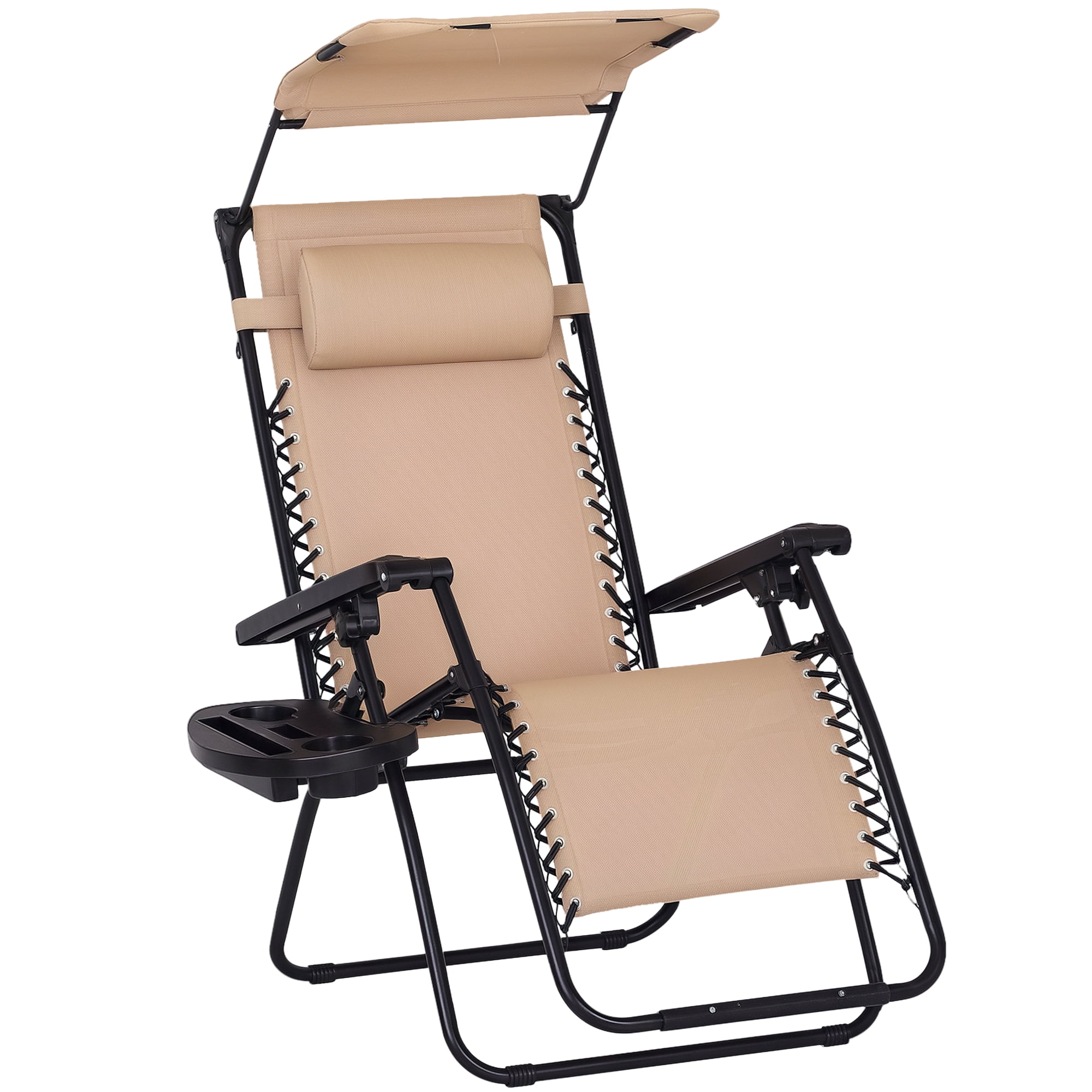 Click here for Outsunny Foldable Lounge Chair With Canopy Shade... prices