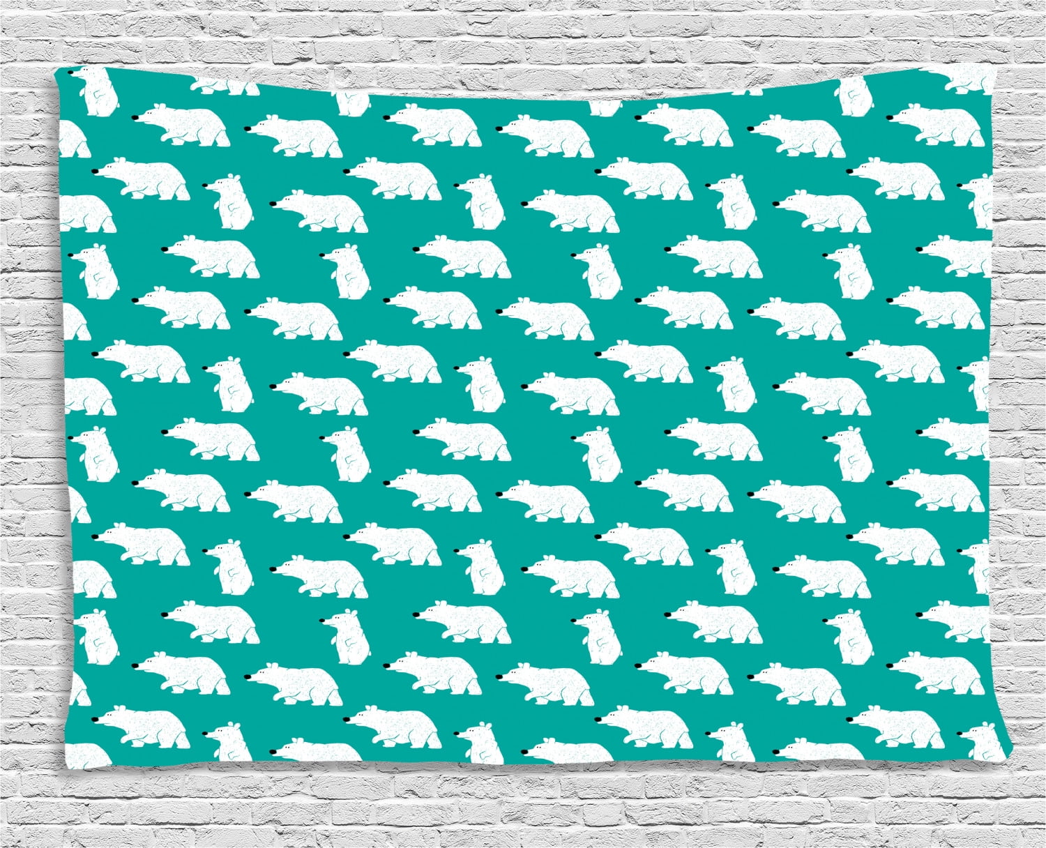 Bear Tapestry, Polar Bear in Various Funny Poses Arctic Circle Wild ...