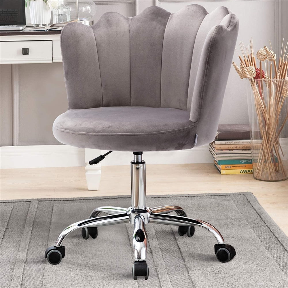 Velvet Desk Chair for Home Office, Adjustable Vanity Chairs Velvet ...