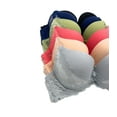 6 pieces of Pushup Underwired Lace Lady's Gentle Push Up Bra A B C Cup ...