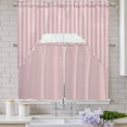 3 Pieces Swag Kitchen Curtains Set, Pink Striped Valance Swag & Small ...