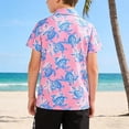 Byoo Toddler Boys Graphic Polo Shirt Sea Turtle Floral Print Short ...
