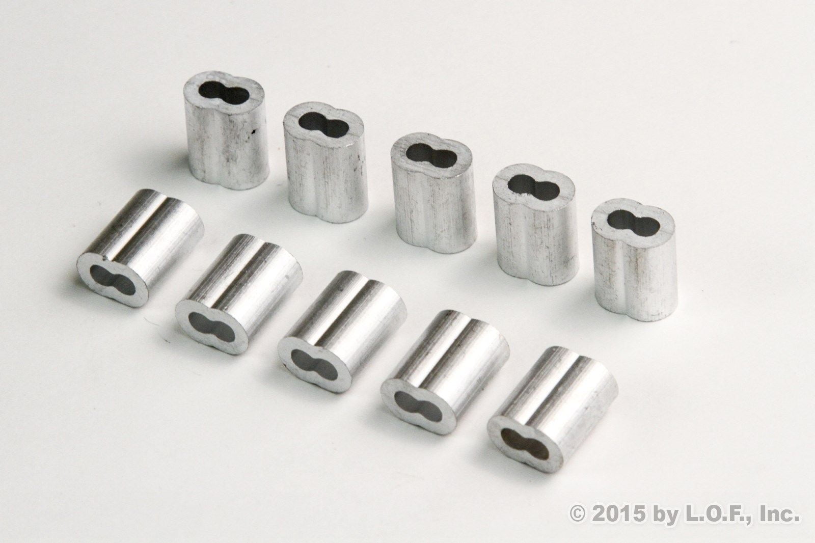 Red Hound Auto 1/8 Inches Aluminum Wire Rope and Cable Line End Double ...