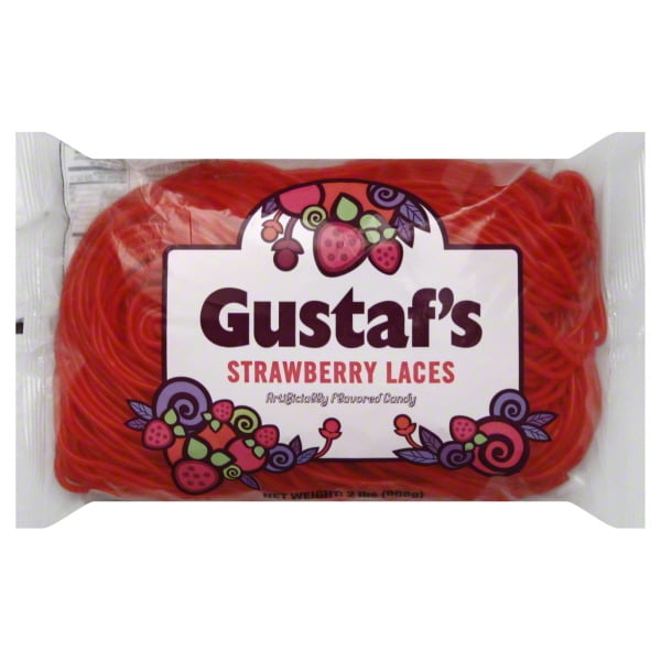Gustaf's Shoestring Red Strawberry Licorice Laces 2 pounds - Walmart.com