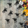 100Pcs Mini Scary Halloween Spider Lifelike Simulated Hairy Black ...