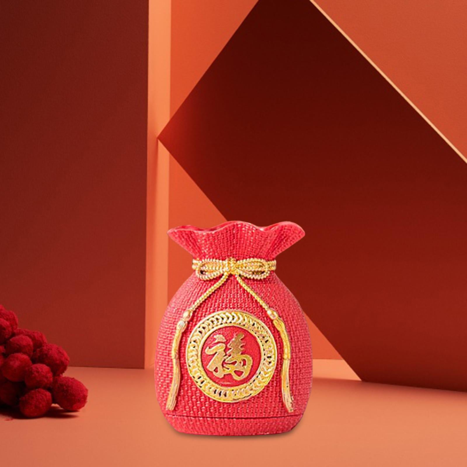 Resin Flower Vase Blessed Bag Shape Scene Layout Decoration Centerpiece ...