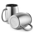 14 Oz Insulated Stainless Steel Mugs With Resistant Lids, For Coffee ...