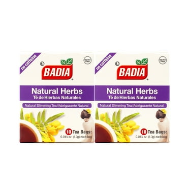 Badia Natural Herbs Slimming Tea Bags, 25 count, (Pack of 10) - Walmart.com