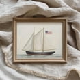 4th of July Ship Print Vintage Style Sailboat Painting Independence Day ...