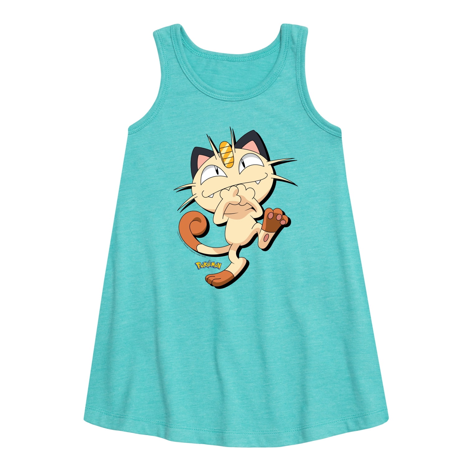 Pokémon - Meowth Mischevious Laugh - Youth Girls A-line Dress - Walmart.com