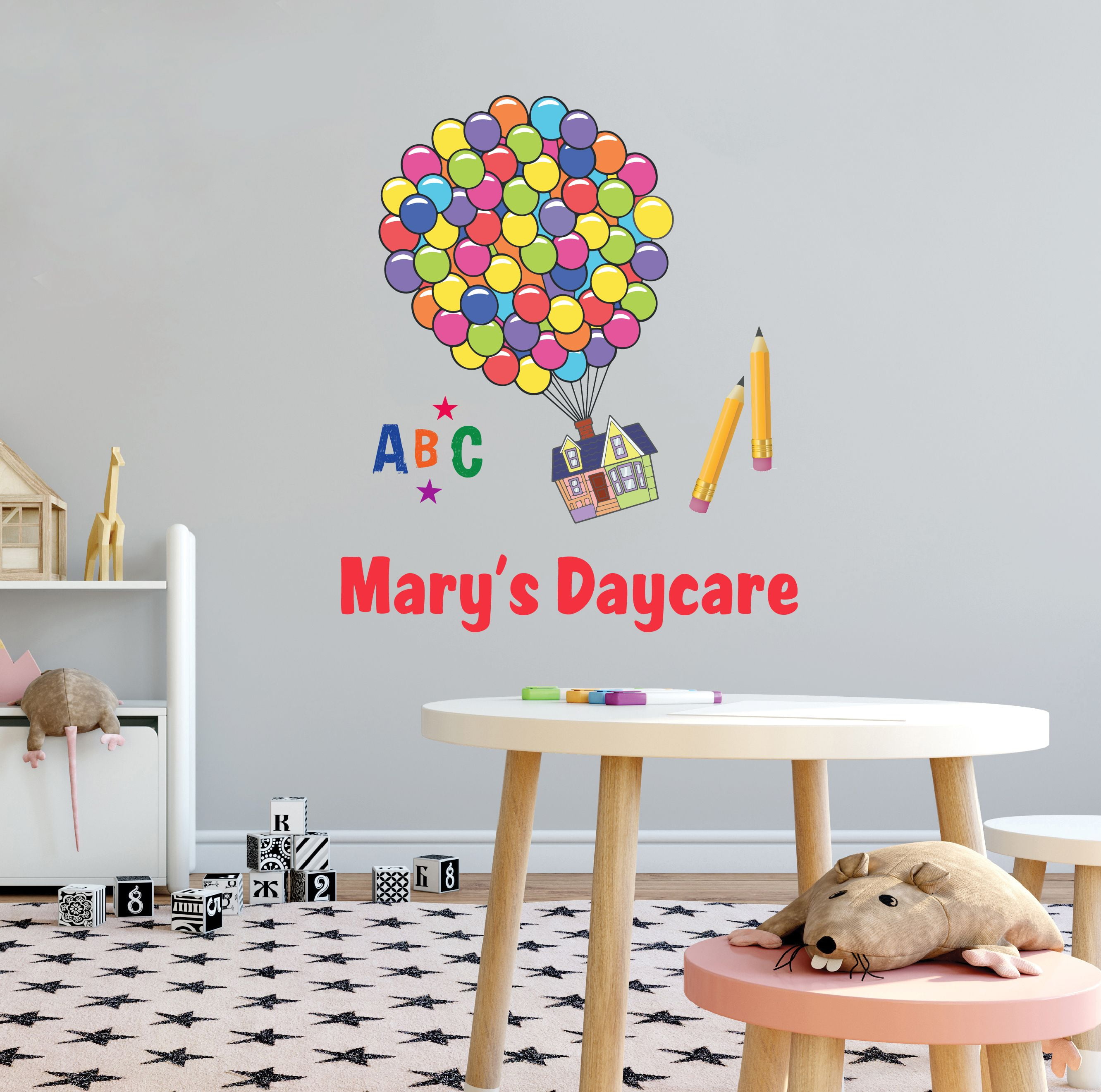KIDS DAYCARE - Customized Name Vinyl Kids Nursery Playroom Wall ...