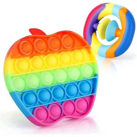 ICHUDAN Silicone Grip Sensory Fidget Toy, Hand Squeeze Grab Snap Funny ...