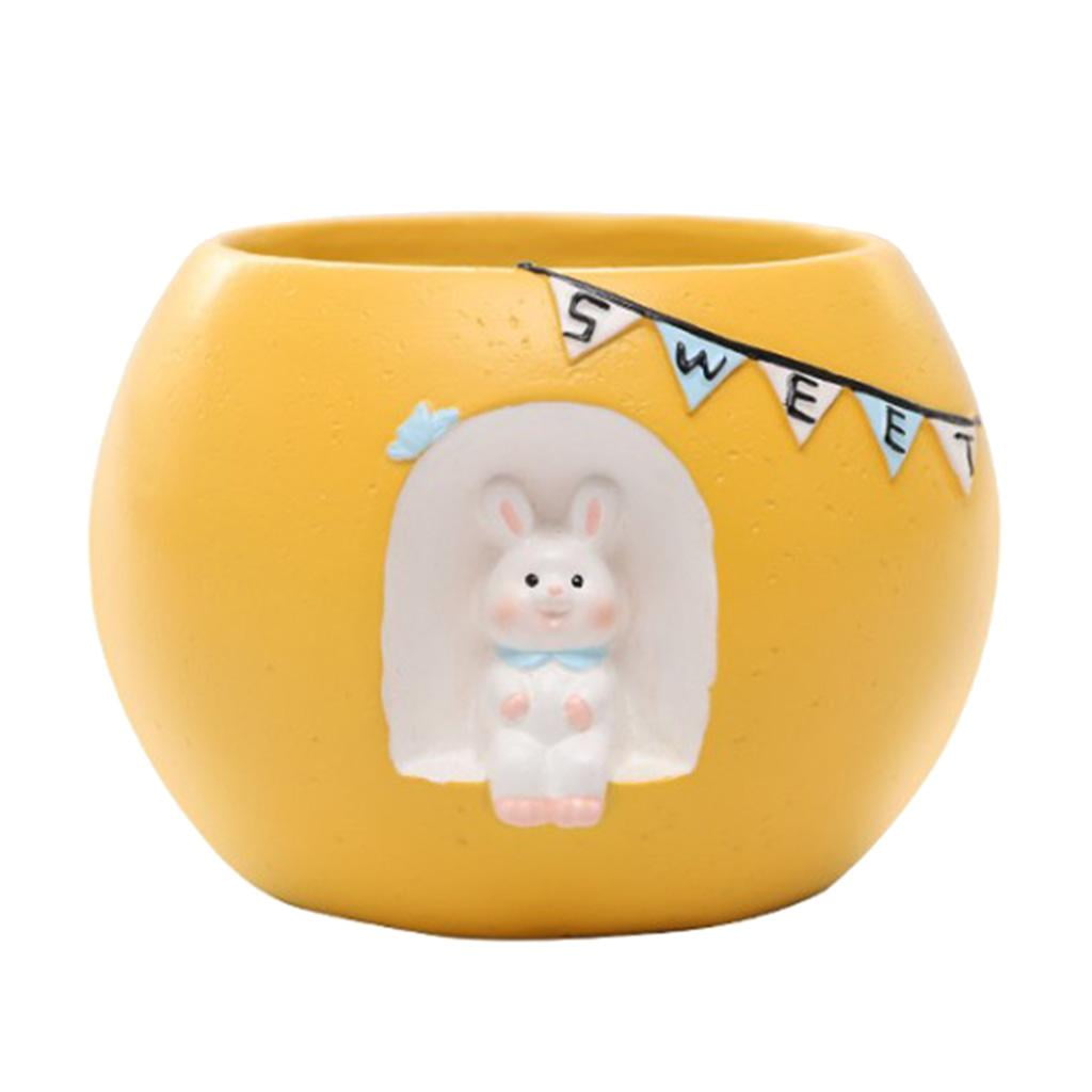 Click here for Dolity Resin Plant Pot Plant Container Herb Contai... prices