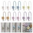 2Pcs Curtain Tieback Flower Window Curtain Bind Holdback Buckles Rope ...