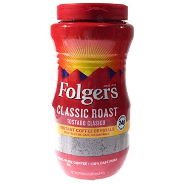 Folgers Classic Decaf Instant Coffee Crystals Packets, 6 Ct inside ( 1box) - Walmart.com