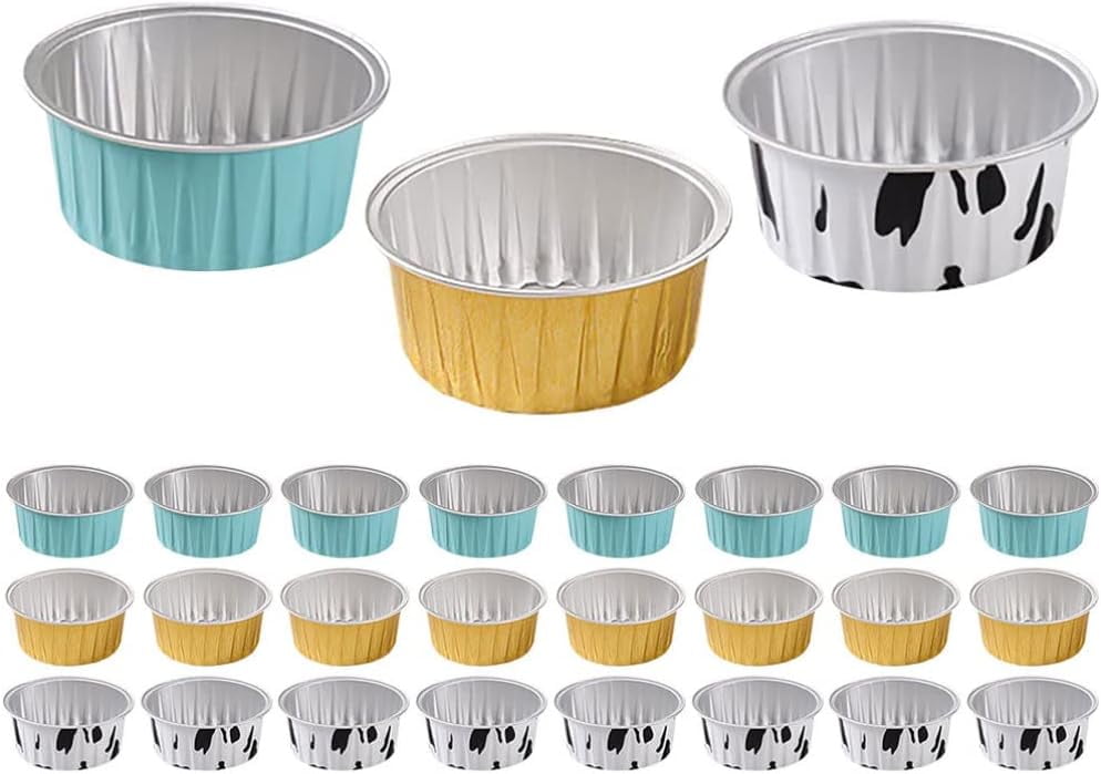 Cupcake Pan Baby Wrapping Paper 30Pcs Tin Foil Baking Cups Cupcake Bowl ...