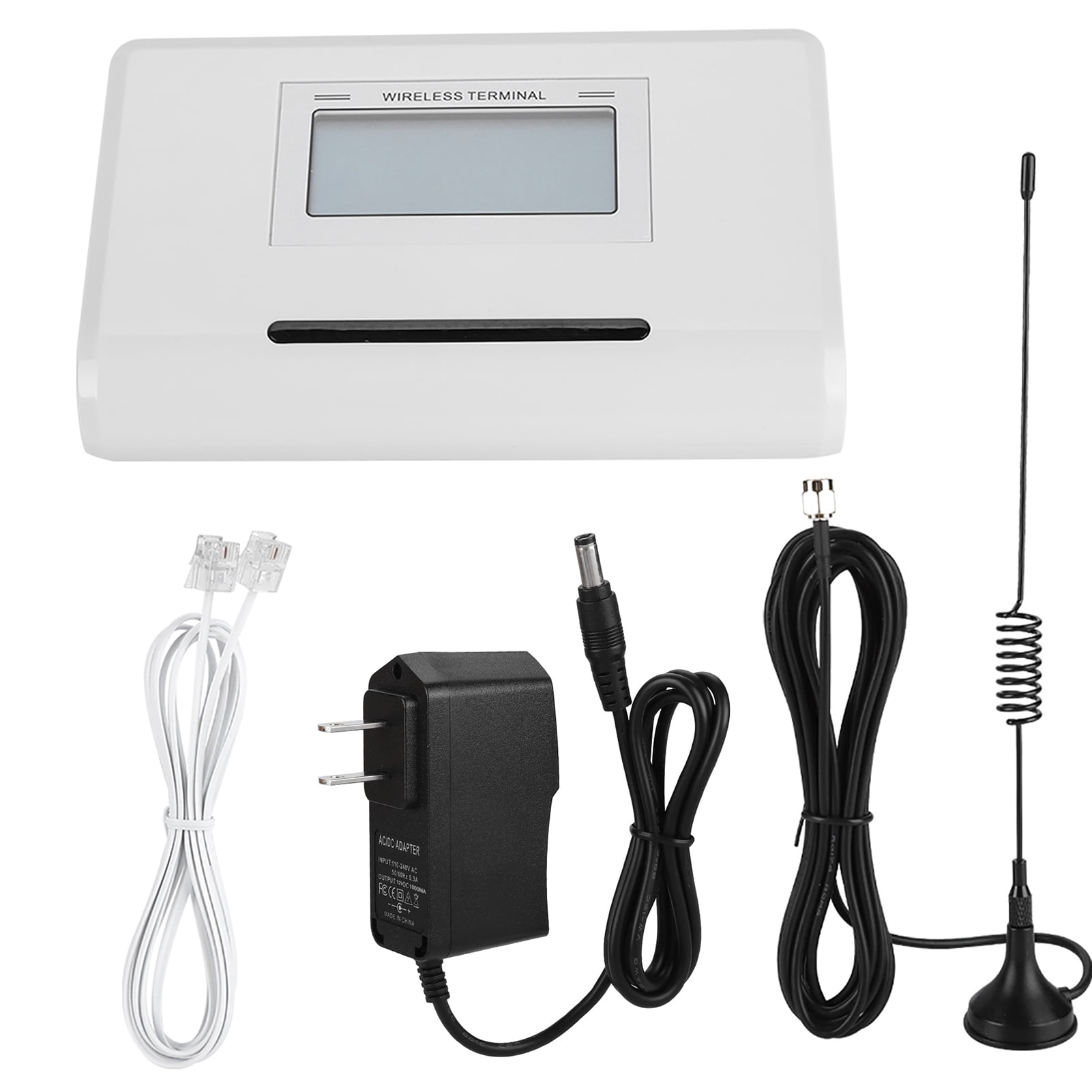 Teléfono fijo con terminal inalámbrico GSM con alarma de conexión LCD ...