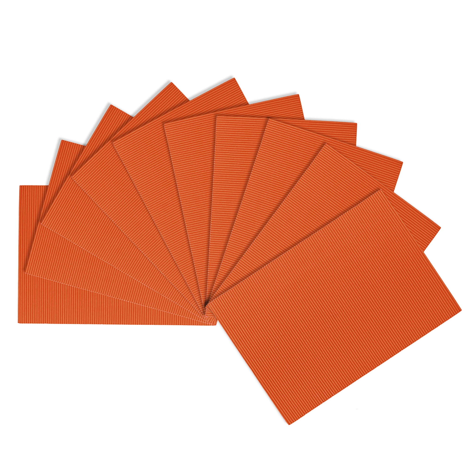 10pcs Corrugated Cardboard Paper Sheets Orange ,7.87-inch x 11.94-inch ...