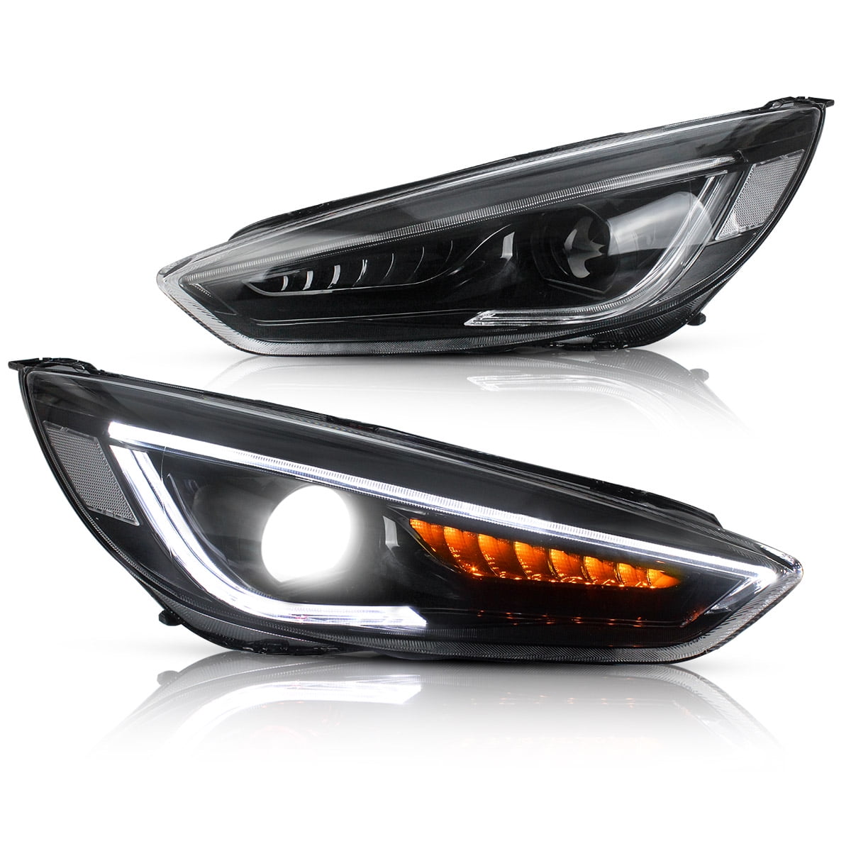 VLAND LED Headlights for Ford Focus 2015-2018 without Bulbs - Walmart.com