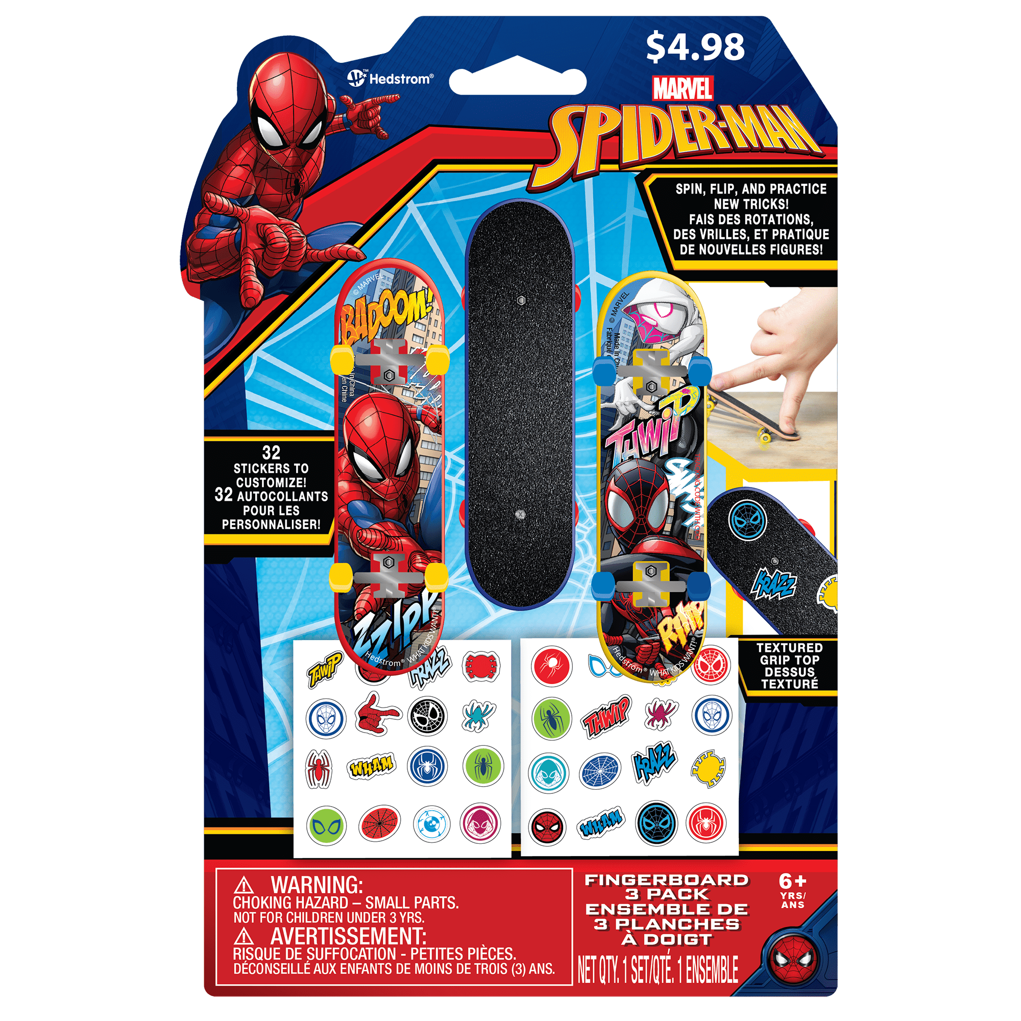 Click here for Spider-Man Spiderman 3 Pack Fingerboards  With 2 S... prices
