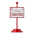 7 in Metal Merry Christmas Tabletop Sign Christmas Decoration, Red ...