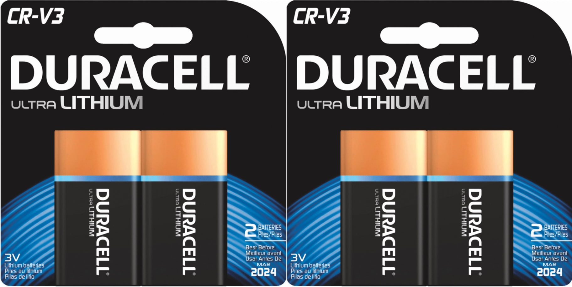 Duracell CRV3 Ultra Lithium Battery 2 Pack - 4 Batteries - Walmart.com