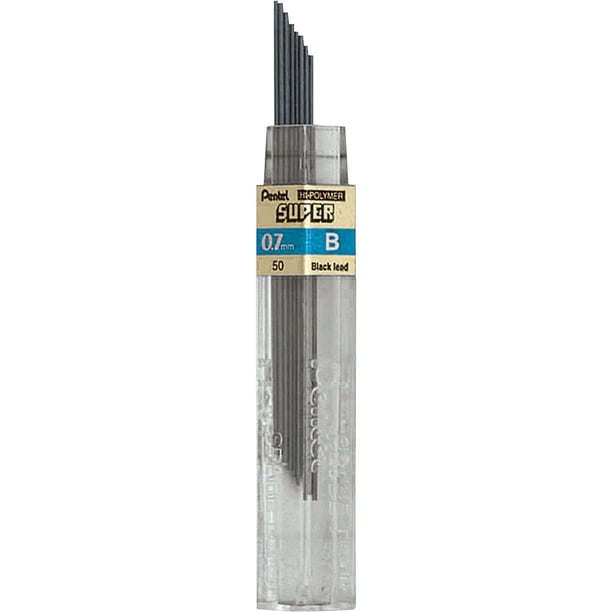 Pentel Super Hi-Polymer Leads, .7mm, B, 12/Pkg. - Walmart.com - Walmart.com