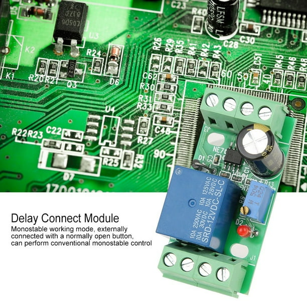 Delay Switch Module, 12V Simple PLC Control Adjustable Time Delay Relay Easy To Install Linkage ...