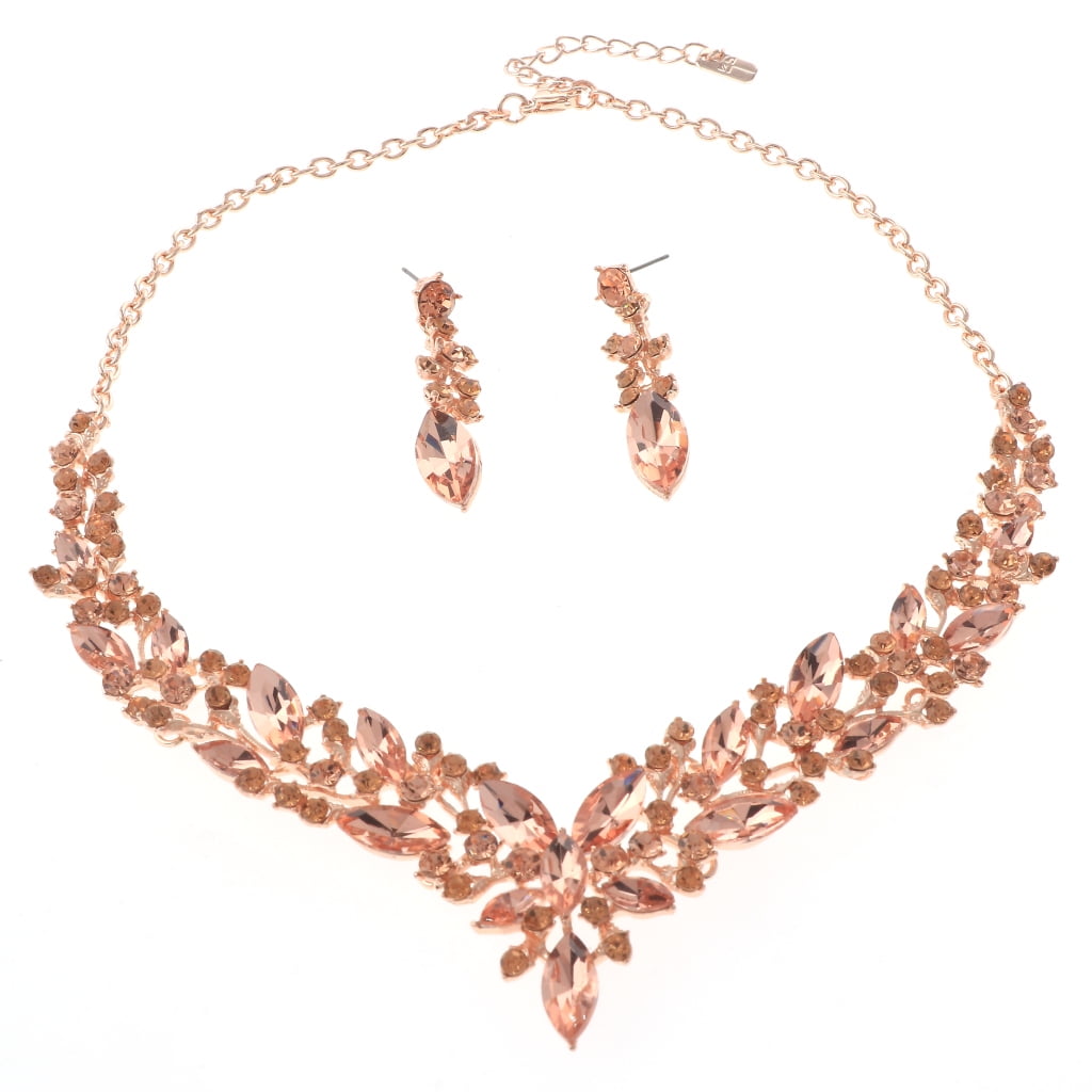 Rhinestone Necklace Set - Walmart.com