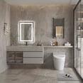 28 in. W x 20 in. H Rectangular Rounded corner Frameless Anti-Fog LED ...