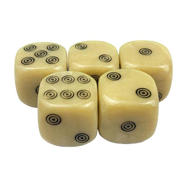 fastboy 5 PCS Round Corners Opaque Acrylic 16mm Six Dice Roleplaying ...