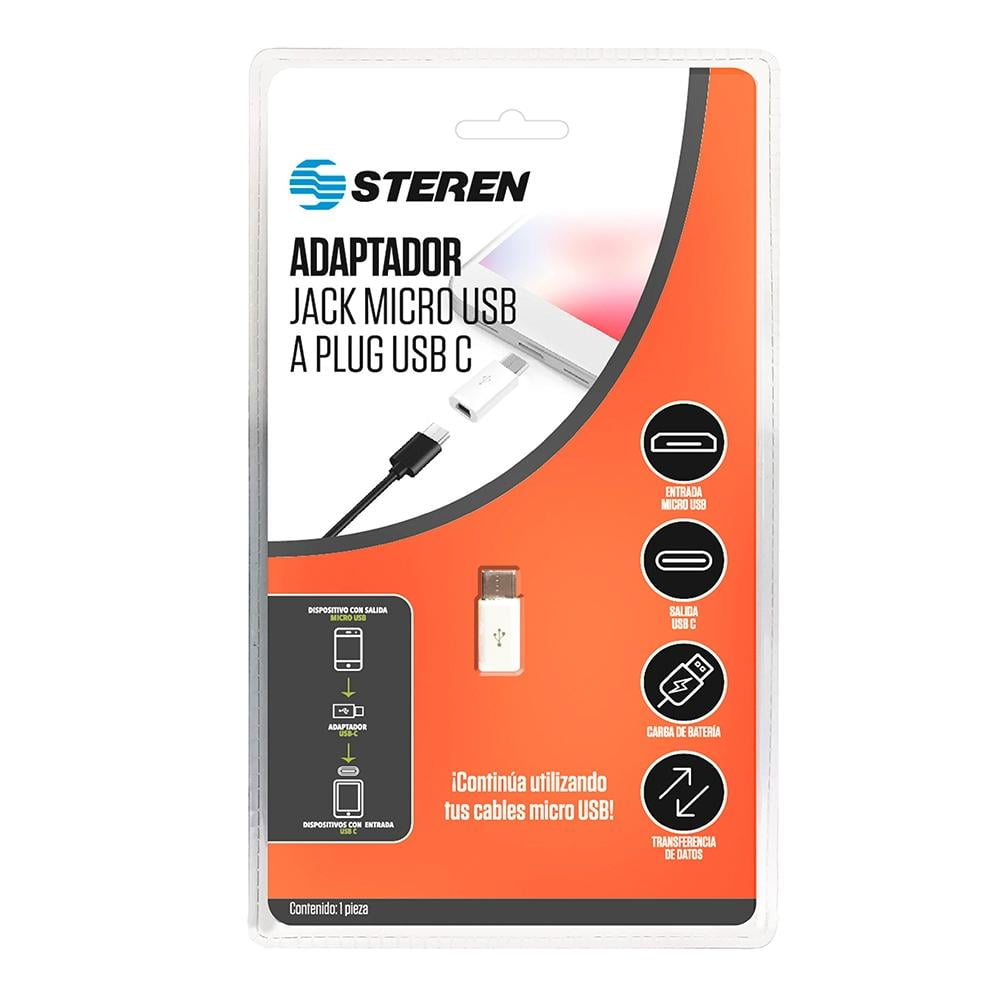 Adaptador USB Steren Tipo C Steren USB-478 | Walmart en línea