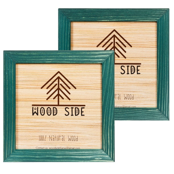 Rustic Wooden Square Picture Frames 8x8 - Set of 2 - 100% Natural Solid ...