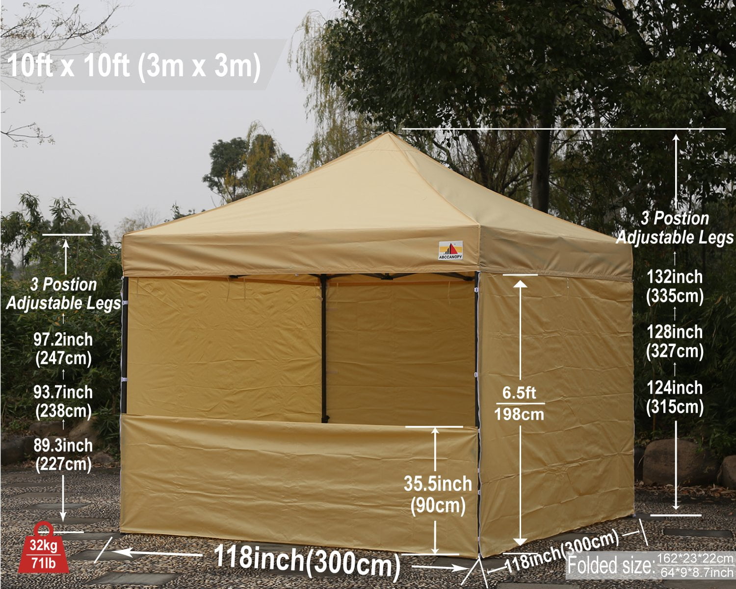 Buy ABCCANOPY Tents Canopy Tent 10 x 10 Pop Up Canopies Commercial ...