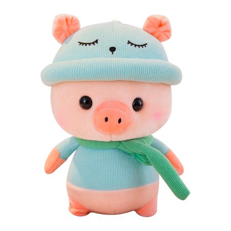 yingyy 26CM Hooded Cute Pig Plush Toy Doll Cartoon Scarf Pig Soft Plush ...