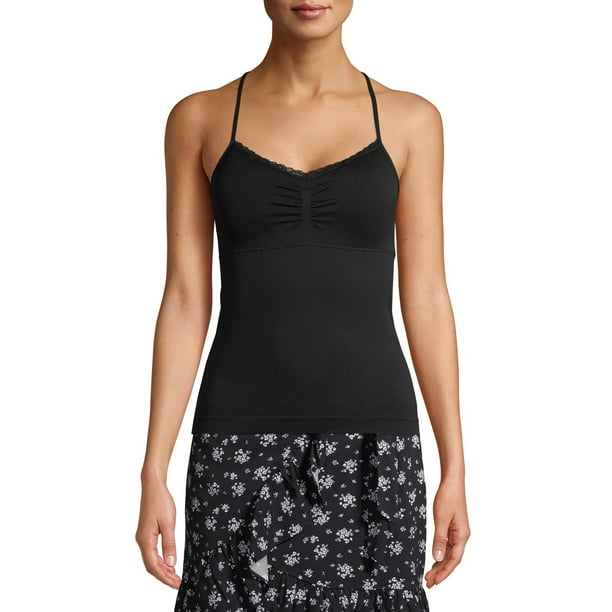 No Boundaries Juniors Ring Back Seamless Cami - Walmart.com