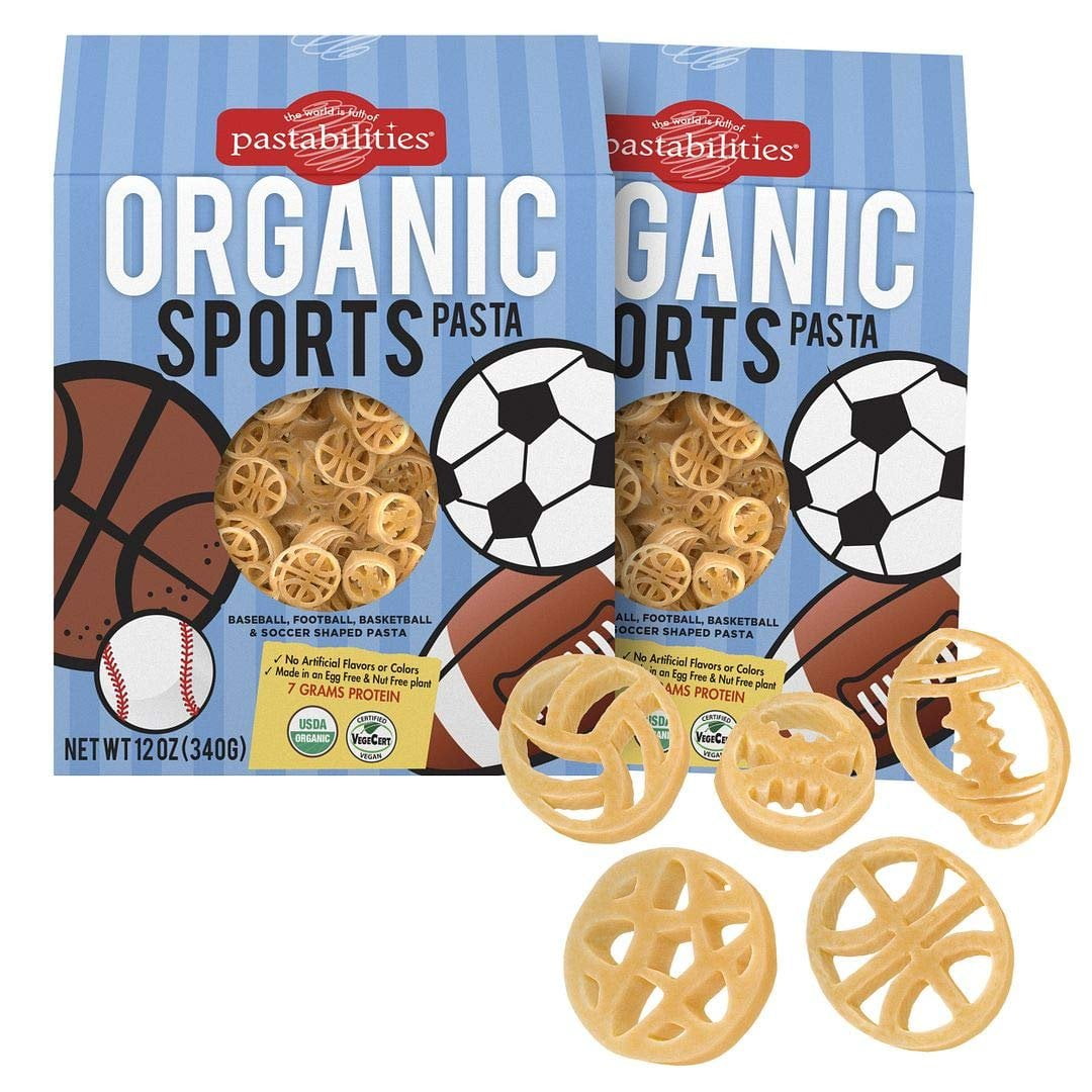 Pastabilities Organic Kids Pasta, Fun Sports Shaped Noodles, Non-GMO ...