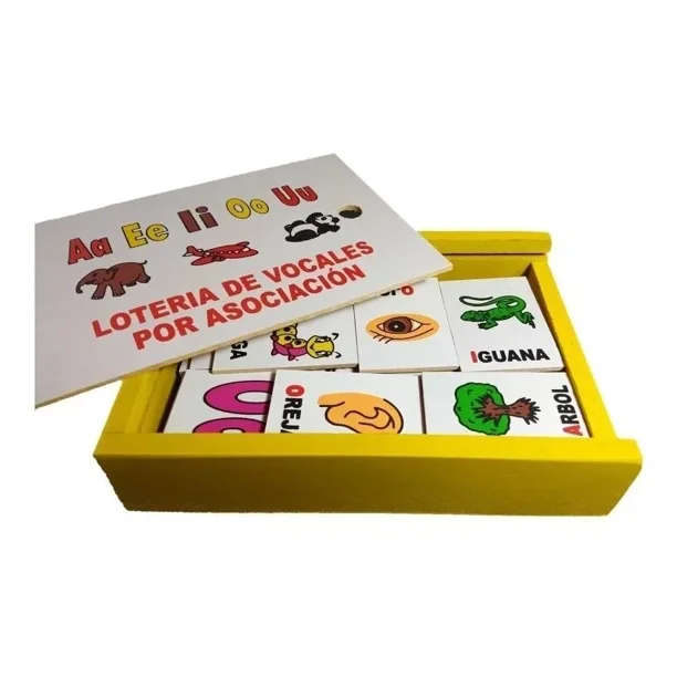 Lotería De Vocales Juego De Mesa Madera Didáctico Educativo | Bodega ...