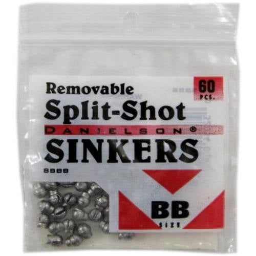 Danielson Removable Split Shot Sinker Fishing Accessory, Size BB, 60 ...