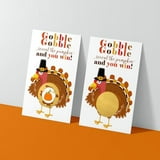 30-Pack Turkey Scratch Off Game Cards for Thanksgiving Party, Fall ...